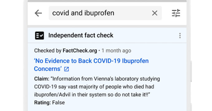 YouTube to Display Fact Checks in Search Results in the US