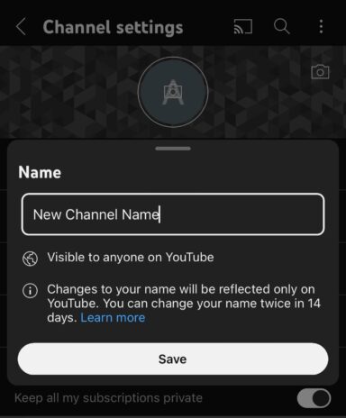 How To Change Your YouTube Channel Name