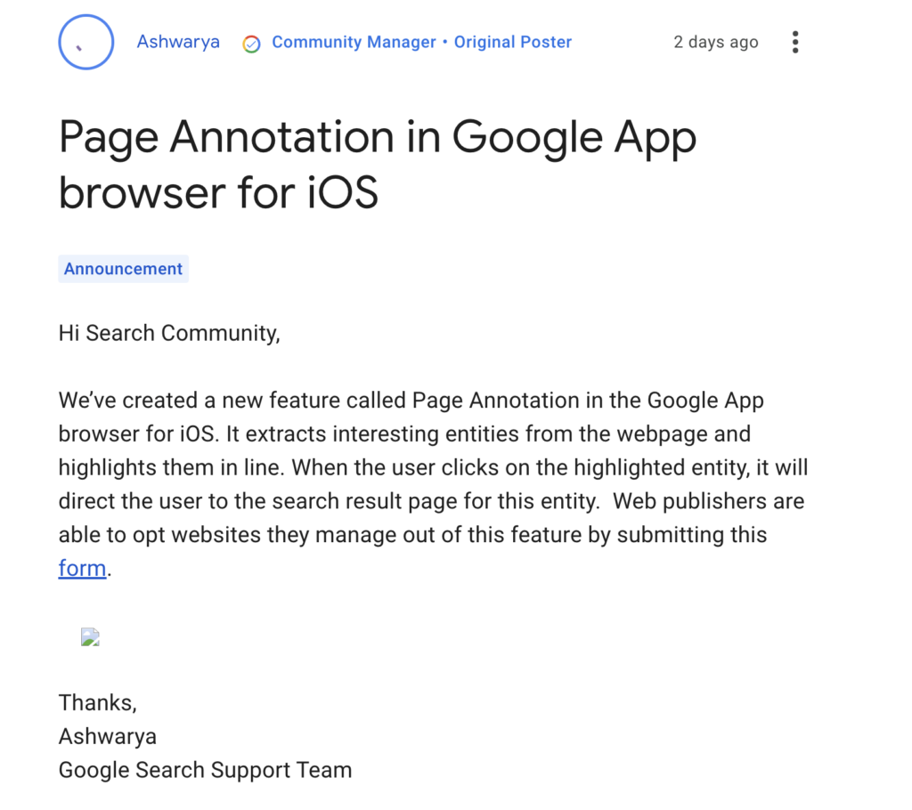 Google Discontinues Controversial "Page Annotations" On iOS